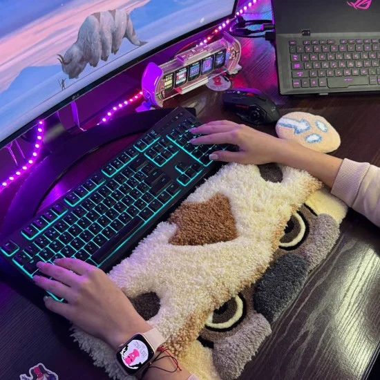 Sky Beast Keyboard Rug – Handmade Desk Art