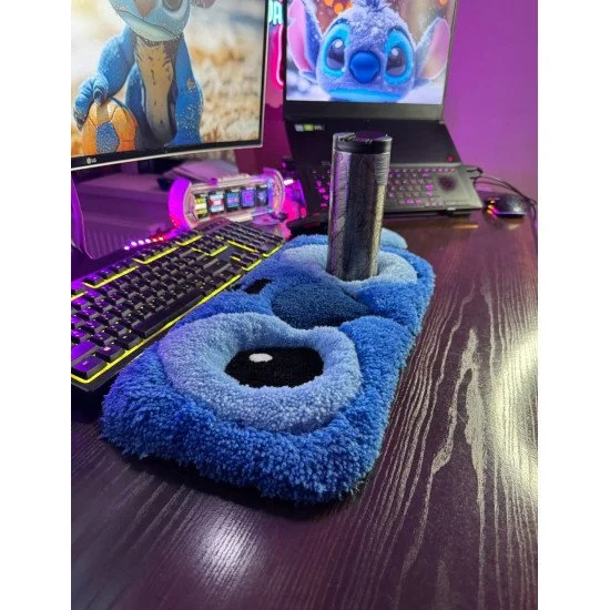 3D Keyboard Rug & Tiny Mouse Rug – Blue Alien