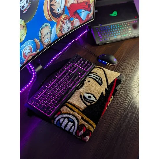 Fluffy Keyboard Rug with Anime Design