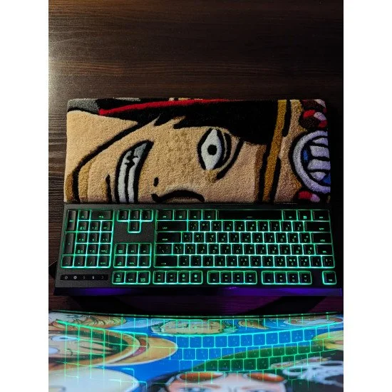 Fluffy Keyboard Rug with Anime Design