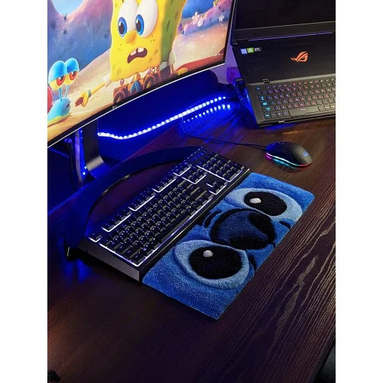 Add Comfort and Style to Your Workspace with the Fluffy Keyboard Rug