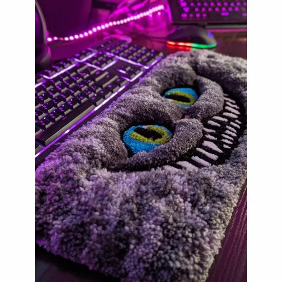 Add Charm and Comfort to Your Workspace | 3D Keyboard Rug with Grinning ...