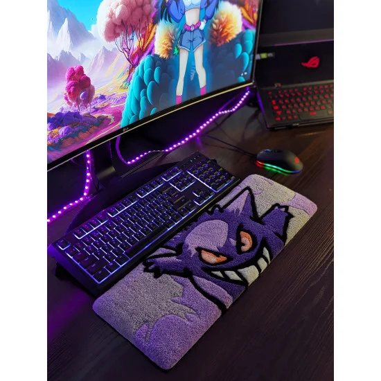Purple Fluffy Keyboard Rug GE
